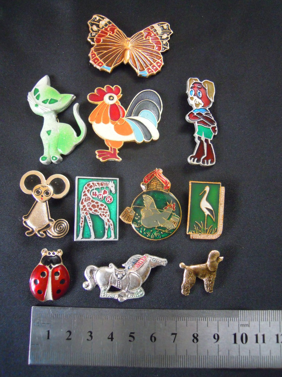 Badge Pins Metal Enamel Badge Pin Animals Set of 11 Pcs - Etsy