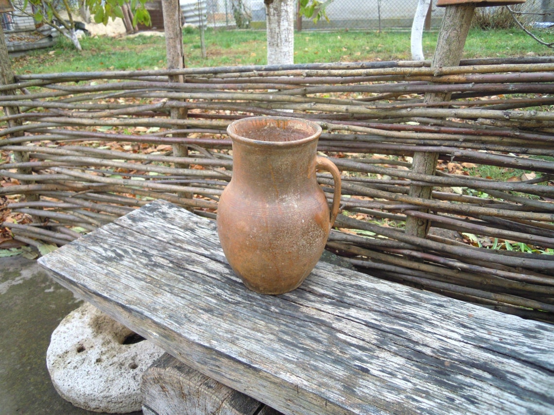 Clay jug Clay pitcher Clay vessel Antique Ukrainian jug | Etsy