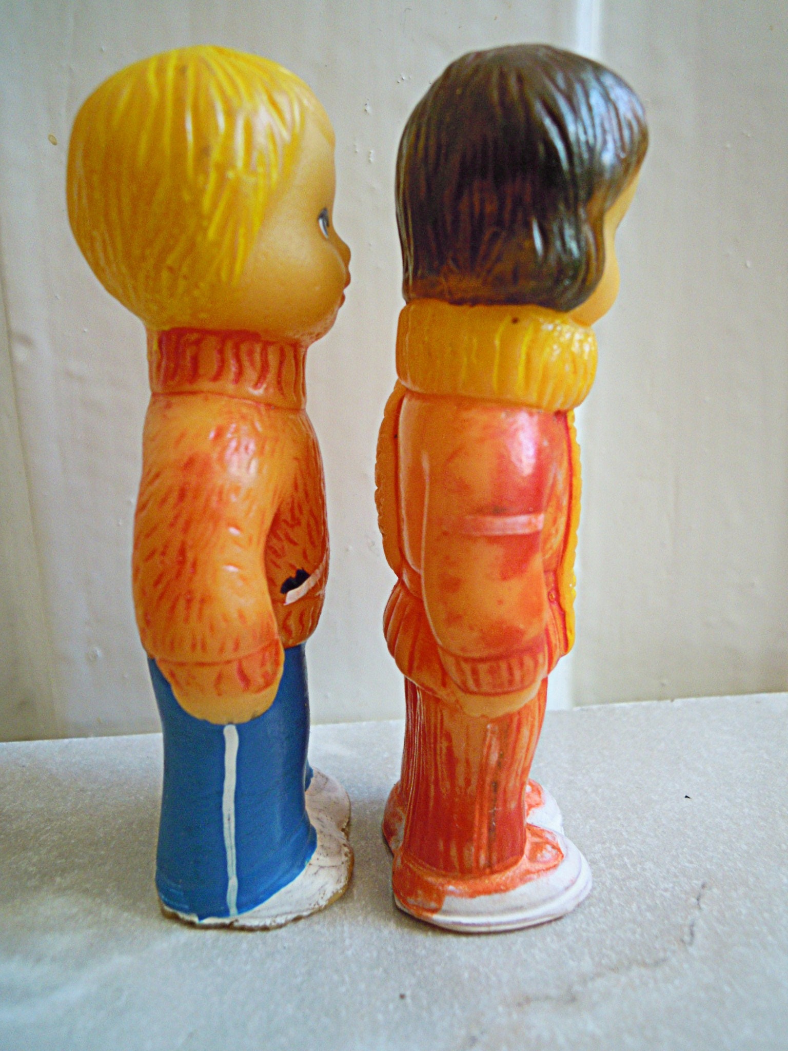 Rubber Toys Rubber Figurines Boy and Girl Children Set of - Etsy