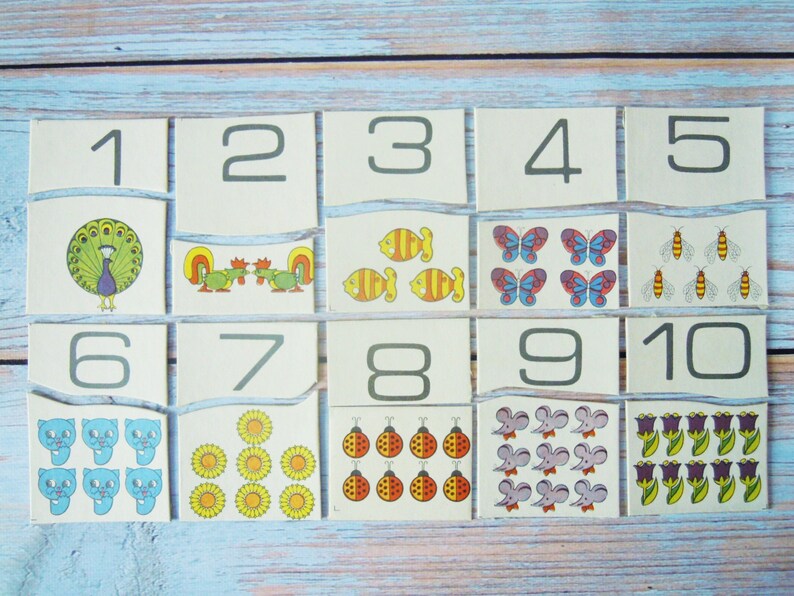 Children's Dominoes Domino Numbers Domino Pictures - Etsy
