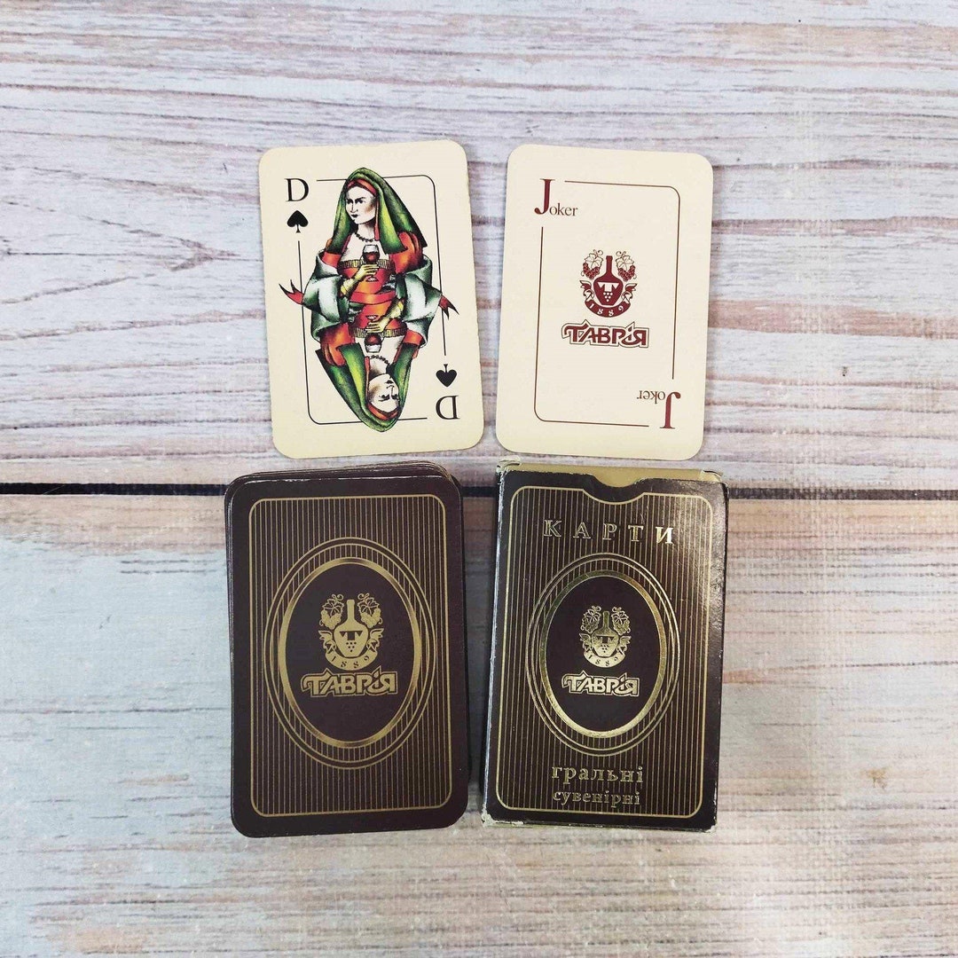 Playing Cards, 54, Deck Playing Cards, Ukrainian Playing Cards, Tavria ...