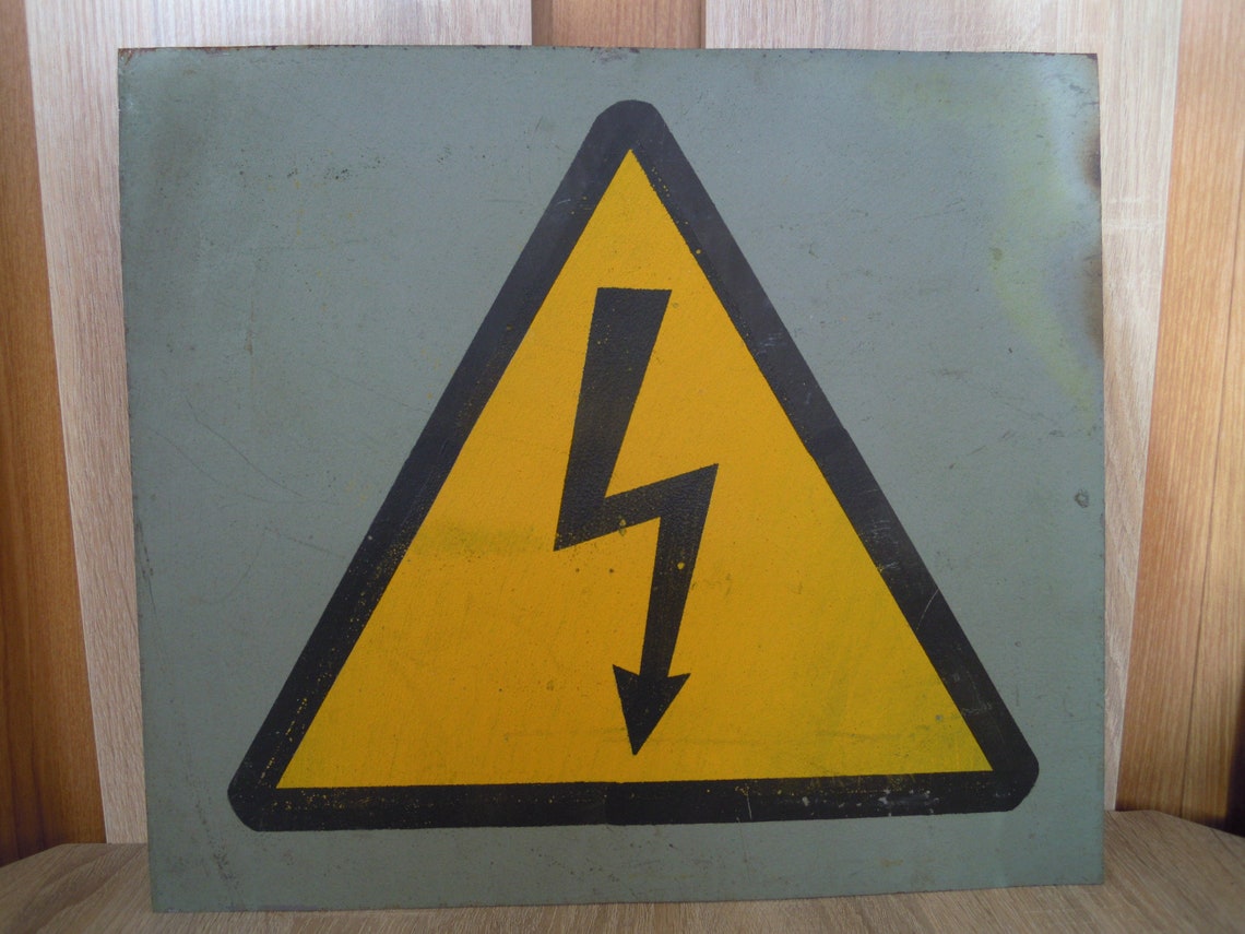 Metal Sign Danger Electric Current High Voltage Sign - Etsy