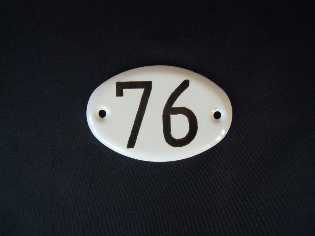 Door Number, Metal Enamel Sign - Etsy