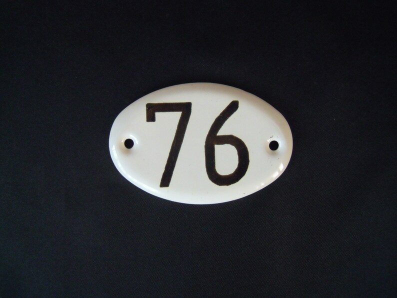 Door Number Metal Enamel Sign - Etsy