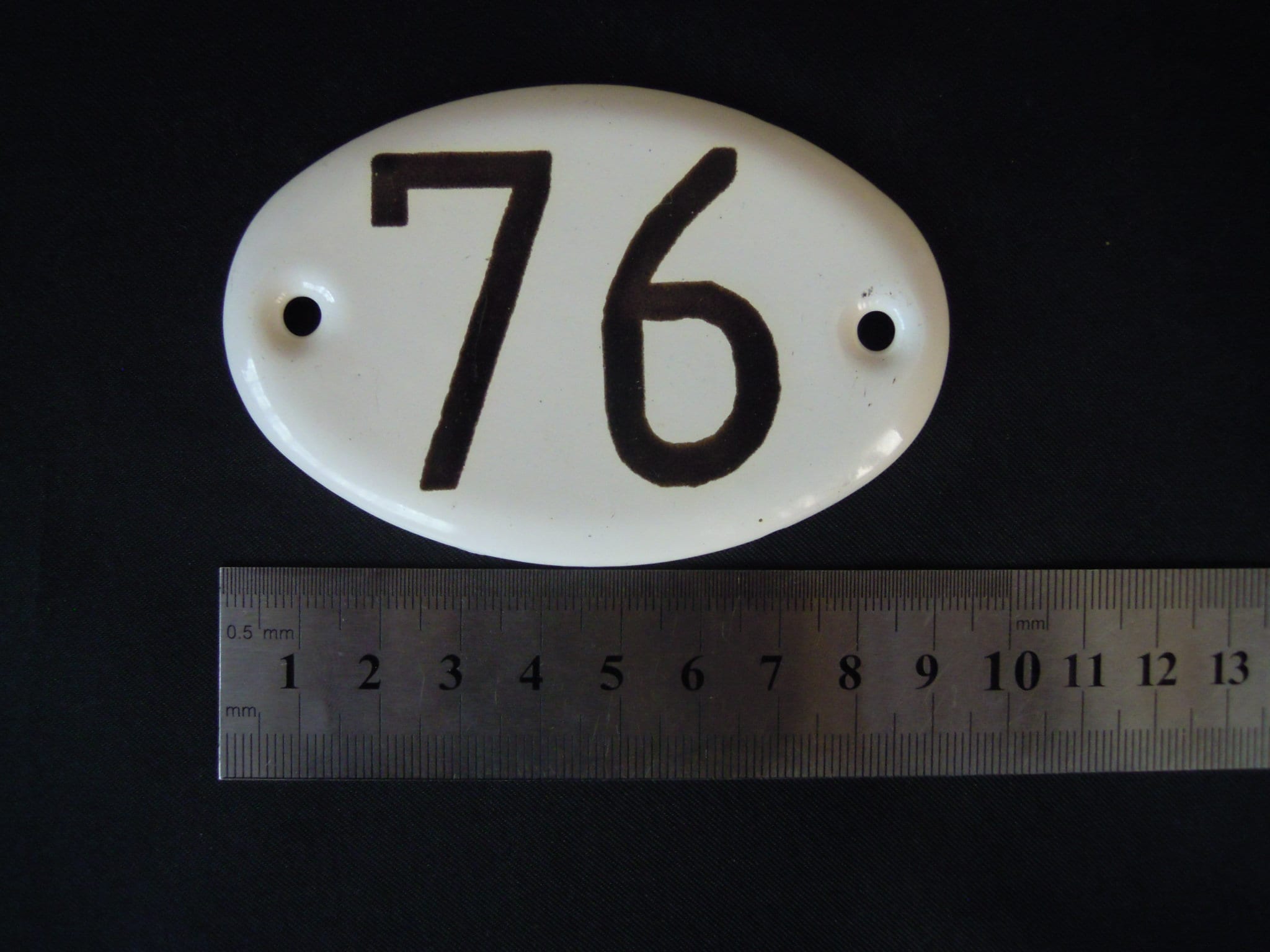 Door Number Metal Enamel Sign - Etsy