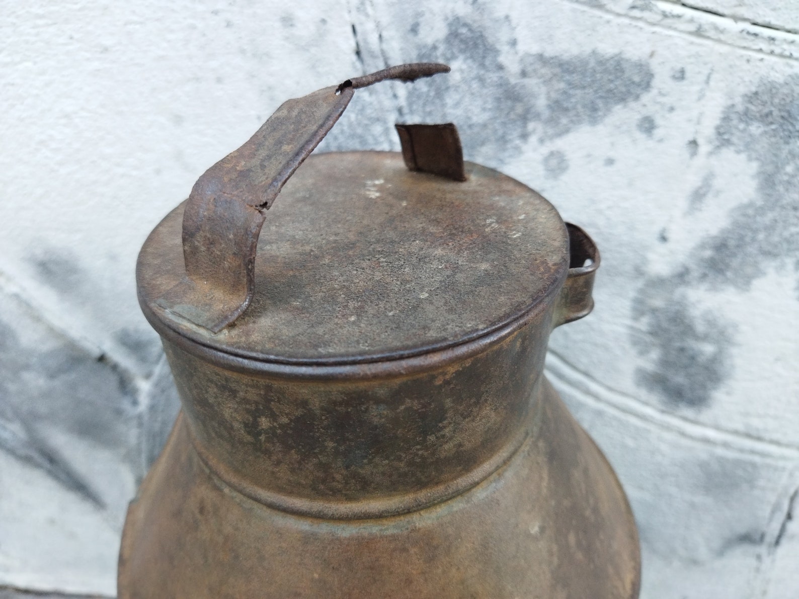 Metal Canister, Rusty Metal Canister, Metal Tall Vessel, Rusty Metal ...