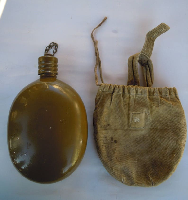 Military Flask With Original Tissue Case Army Flask Metal - Etsy