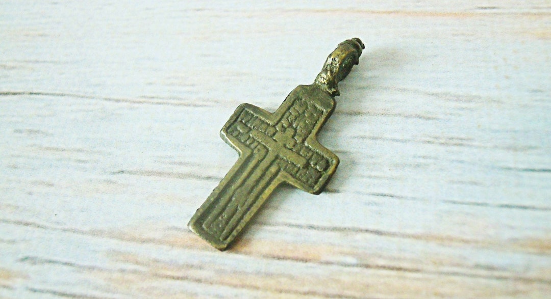 Ancient Bronze Cross, Antique Cross, Bronze Cross, Pendant Cross ...