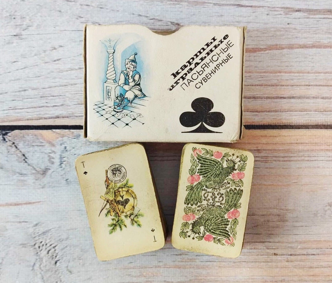 Playing Cards Solitaire Playing Cards Set of Two Decks in a - Etsy