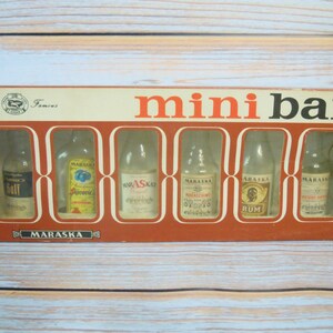 Collection Old Small Alcohol Bottles, 50ml, Set of 6 Bottles With ...