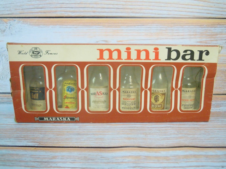 Collection Old Small Alcohol Bottles 50ml Set of 6 Bottles - Etsy