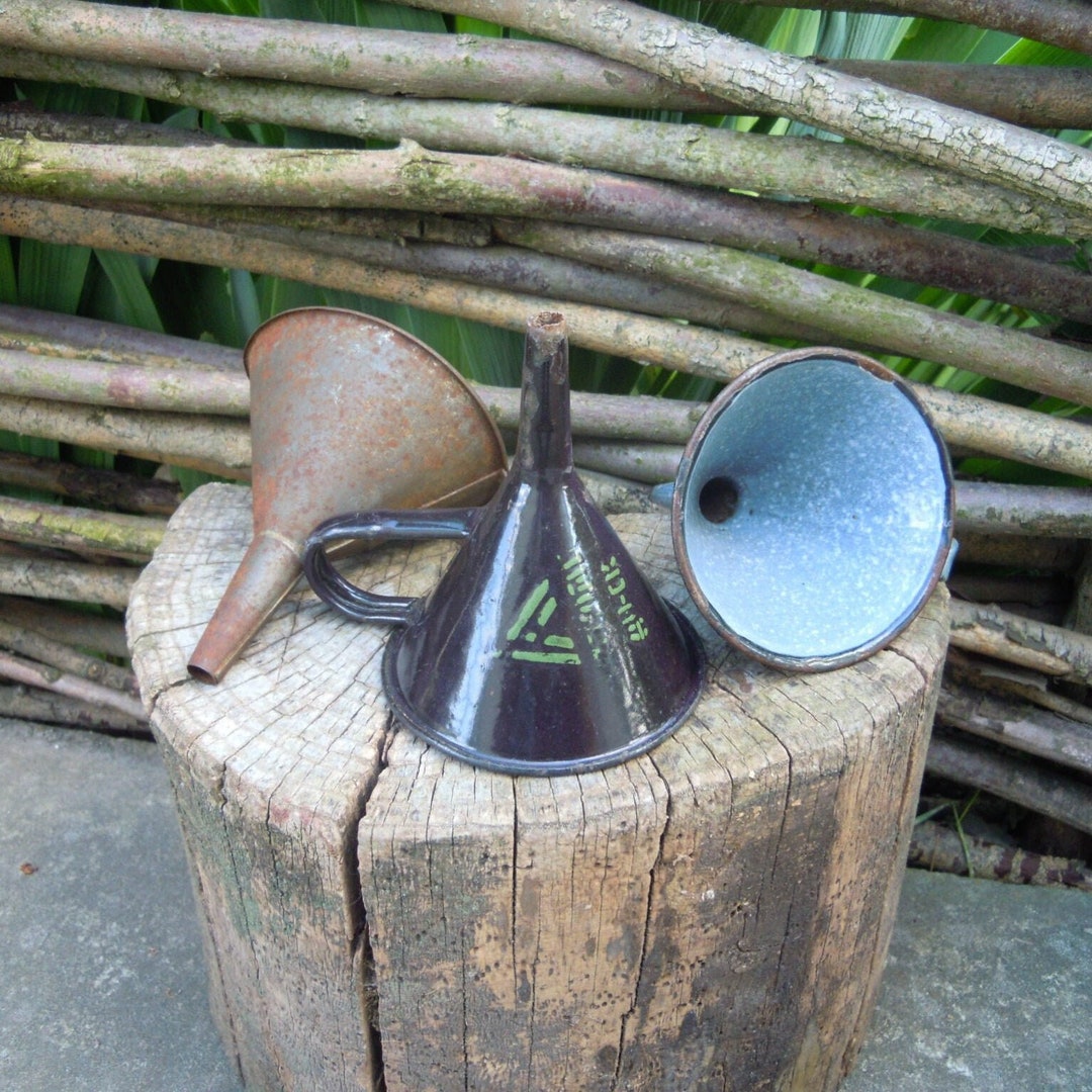 Metal Funnels Rust Funnel Antique Funnel Metal Enamel - Etsy