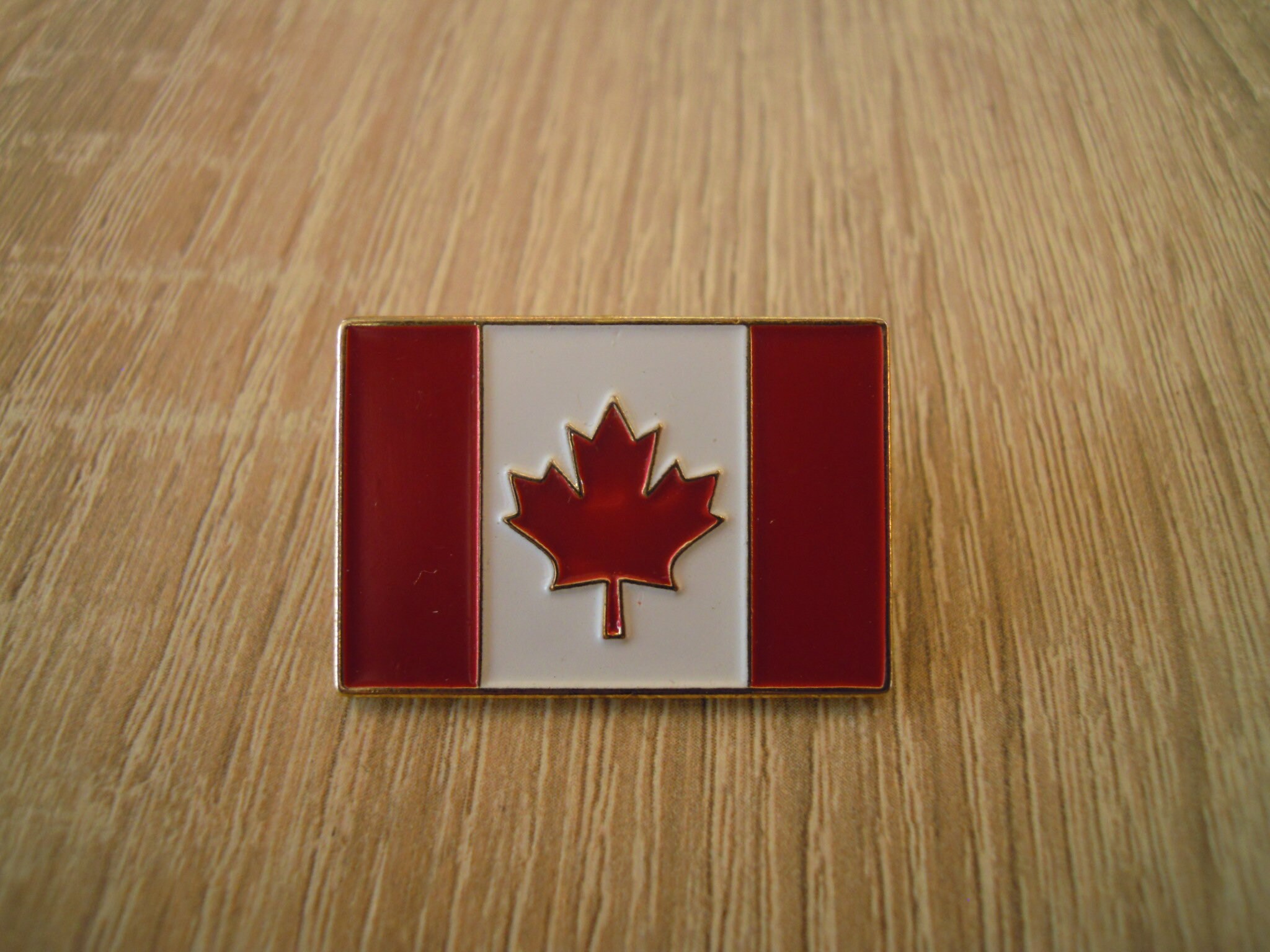 Badge pin Metal enamel badge pin Flag of Canada | Etsy