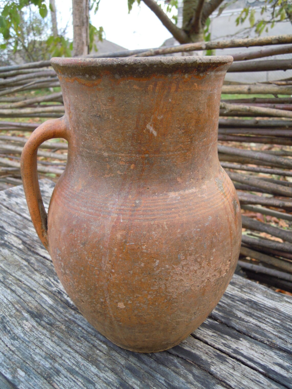 Clay jug Clay pitcher Clay vessel Antique Ukrainian jug | Etsy