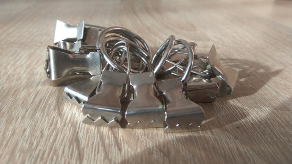 Curtain Clips Vintage Small Metal Curtain Clips Set of 10 | Etsy