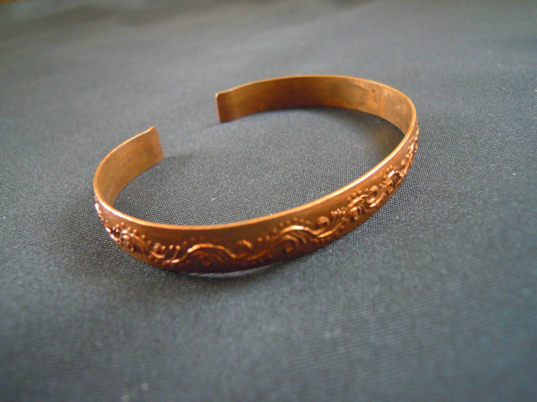 Copper bracelet Narrow bracelet Bracelet with ornament | Etsy