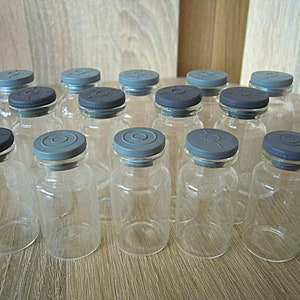 Small Medical Jars With Rubber Cover, Pharmacy Jars, Set of 14 Pcs - Etsy