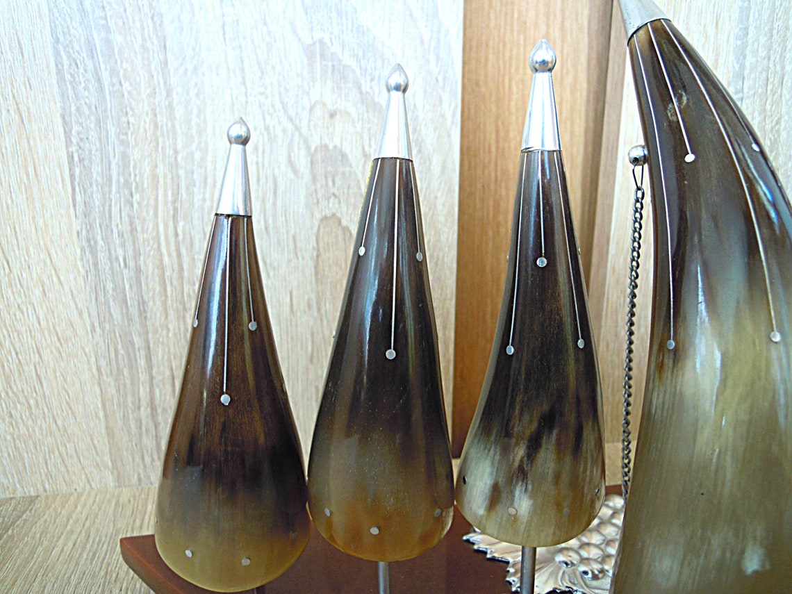 Horn cup Set horn cups Drinking horn Viking drinking horn | Etsy