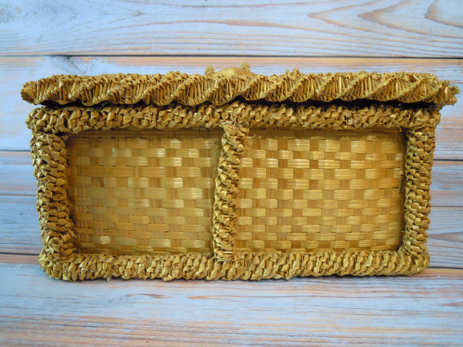 Large Box Straw Box Wicker Box Wicker Straw Large Jewelry - Etsy