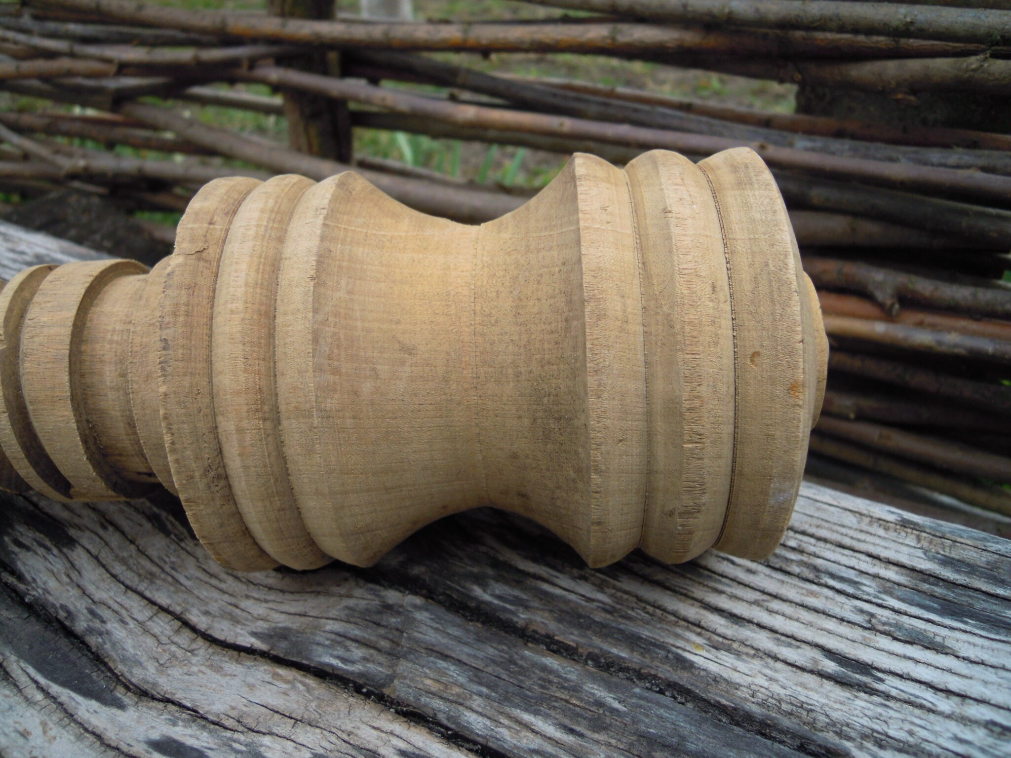 Large wooden screw Antique wooden detail | Etsy