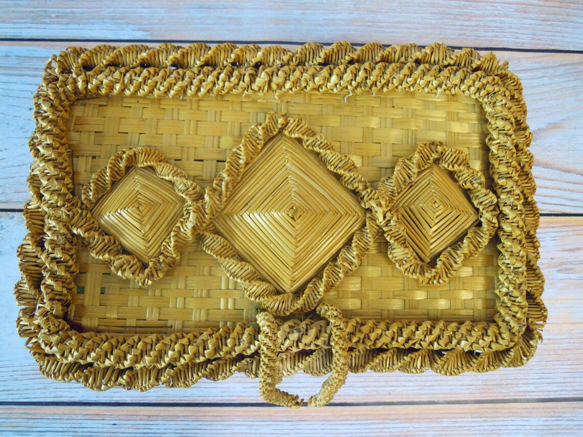 Large Box Straw Box Wicker Box Wicker Straw Large Jewelry - Etsy