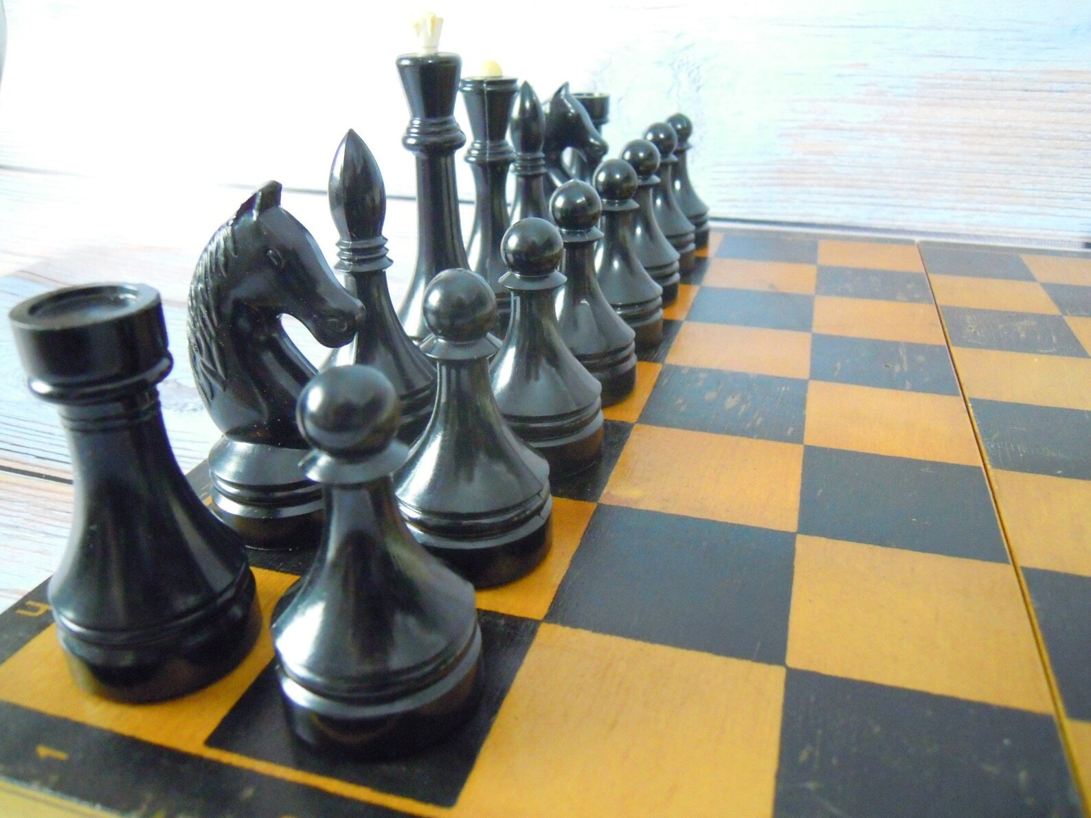 Chess Set Chess Pieces With Weights Wood Chess Board Chess | Etsy