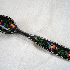 Wood Spoon, Hand Painted Spoon, Wooden Spoon, Floral Spoon, Hutsul Folk ...