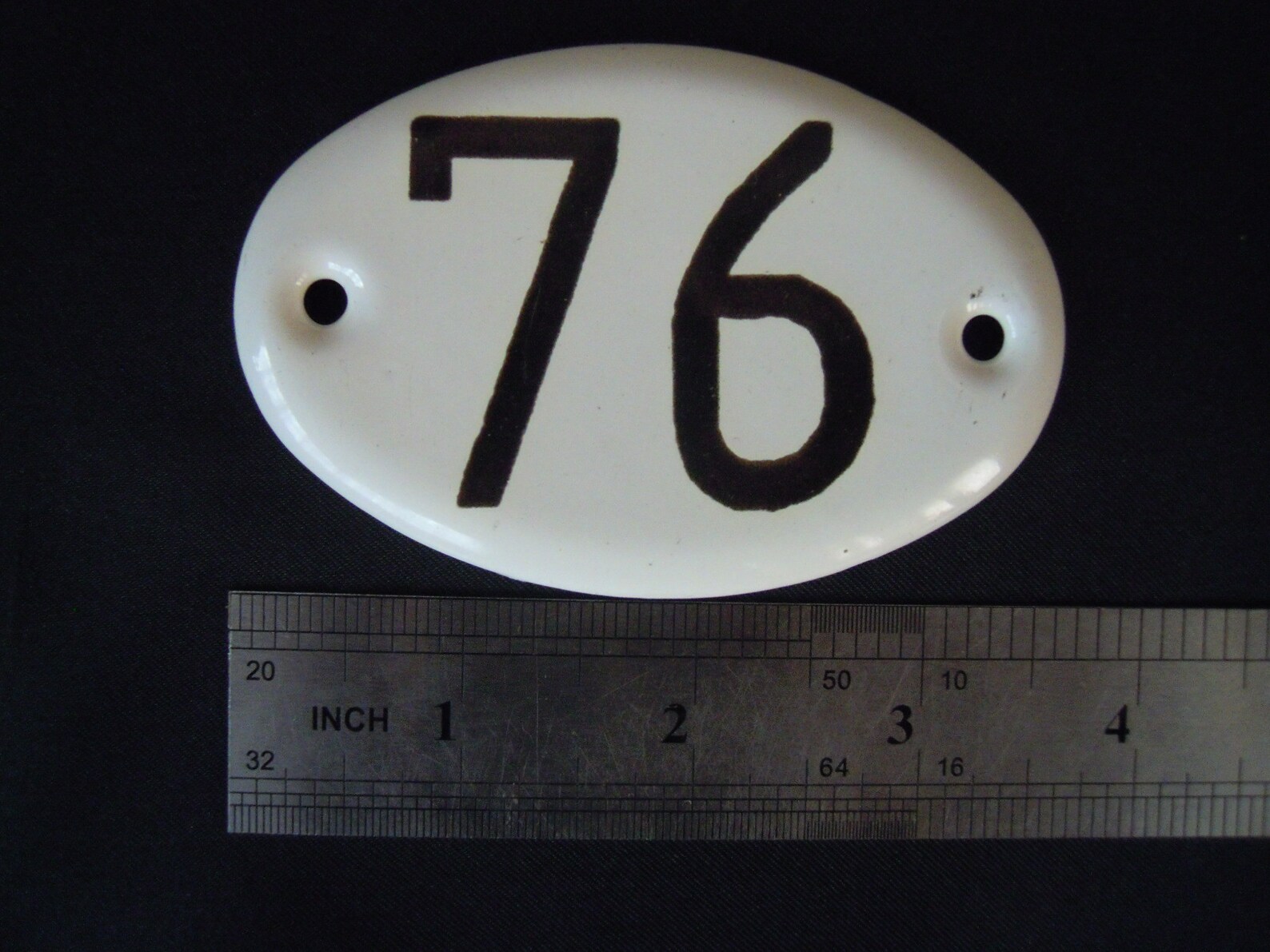 Door Number Metal Enamel Sign - Etsy