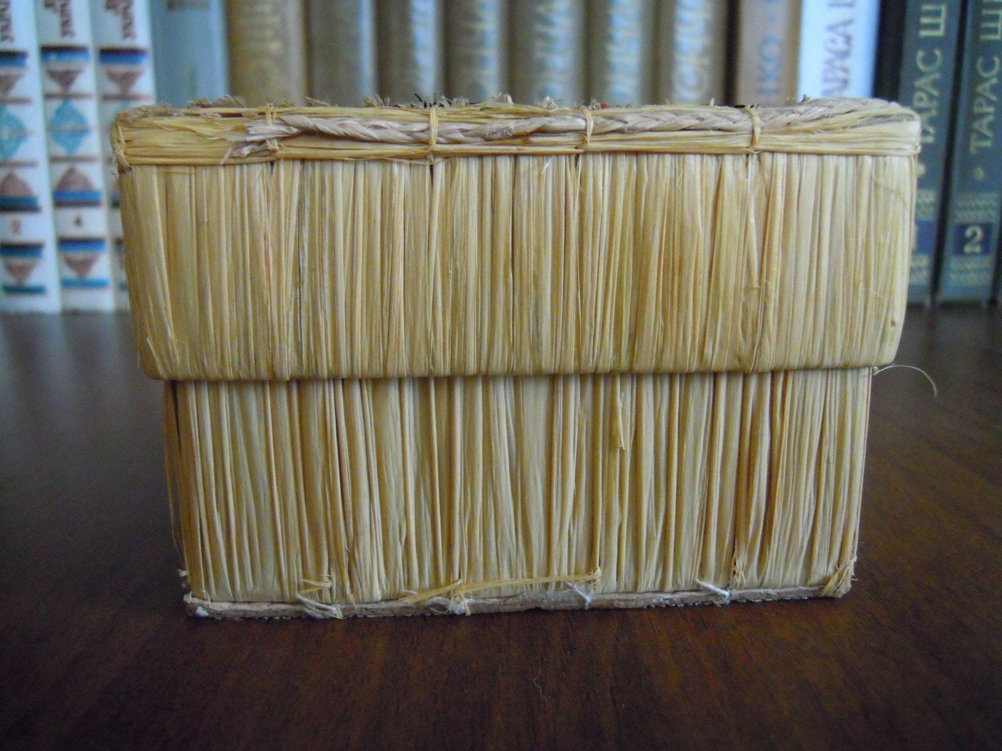 Playing Cards Two Decks of Playing Cards in a Straw Box - Etsy