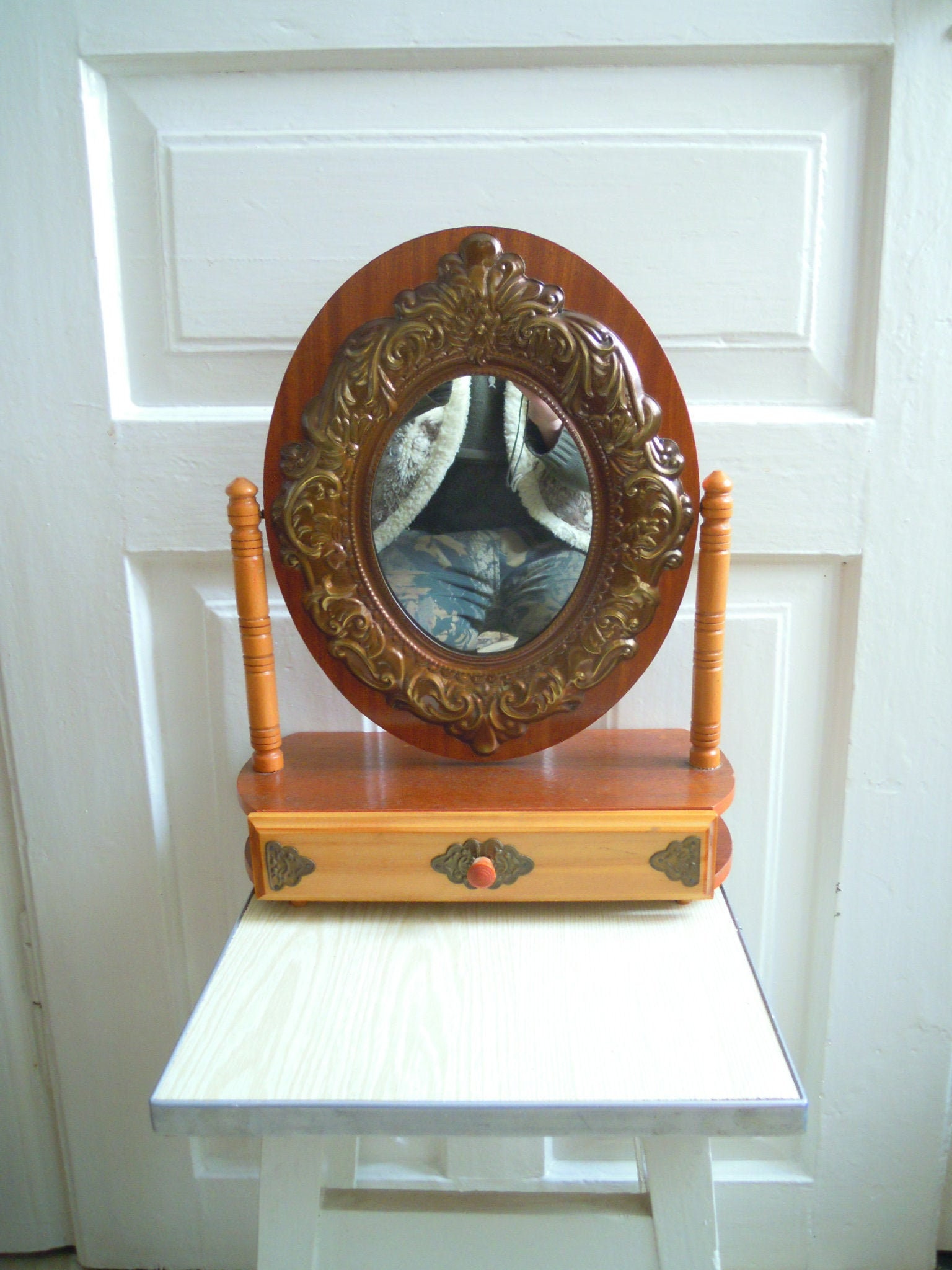 Tabletop mirror Mirror on a support Mirror on a stand Stand | Etsy