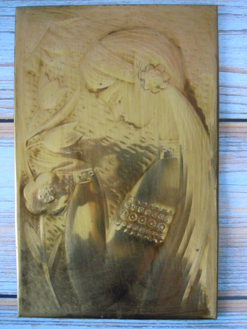 Relief Wall Art Embossed Picture Pressure Picture Girl With | Etsy