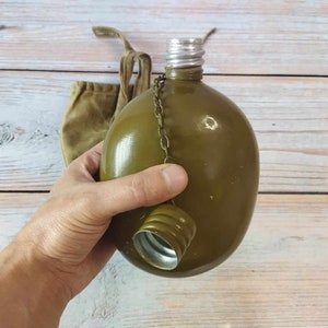 Military Flask With Original Tissue Case, Army Flask, Metal Flask, Army ...