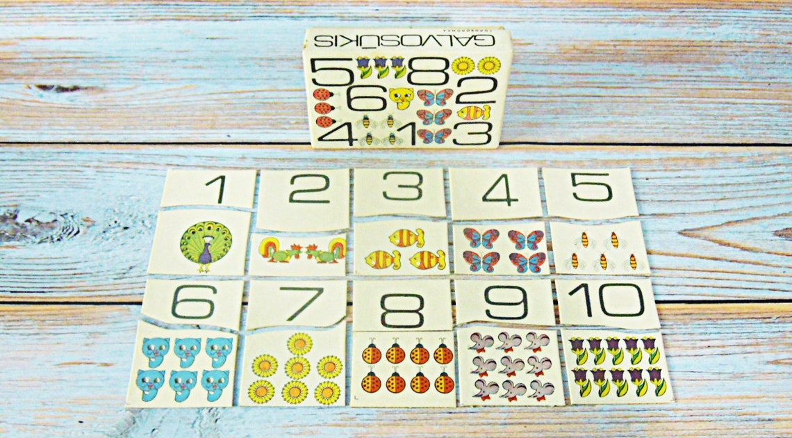 Children's Dominoes Domino Numbers Domino Pictures - Etsy