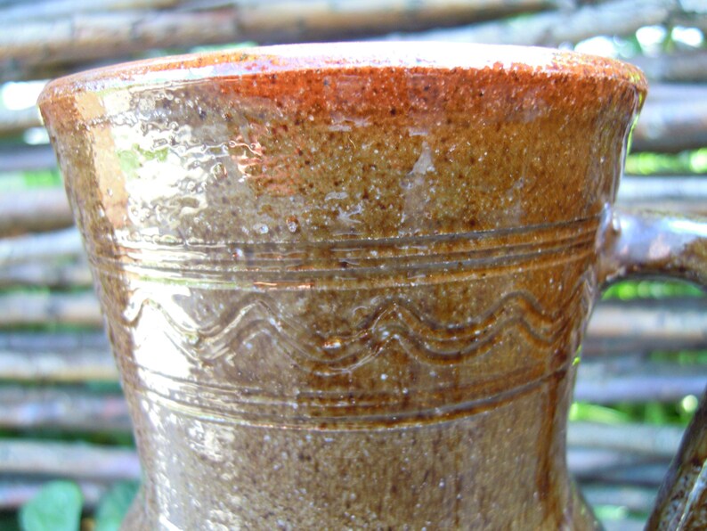 Clay Jug Clay Pitcher Clay Vessel With Handle Ornamented - Etsy