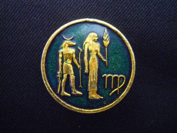 Badge Pin Zodiac Virgo Metal Badge Pin Enamel Badge Pin - Etsy