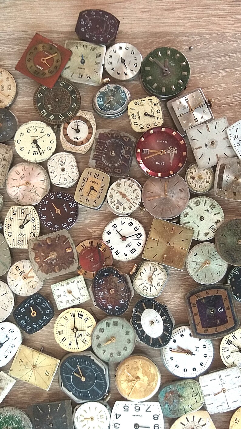Broken Watches Wrist Watches 100 Pcs Dials Mechanisms - Etsy