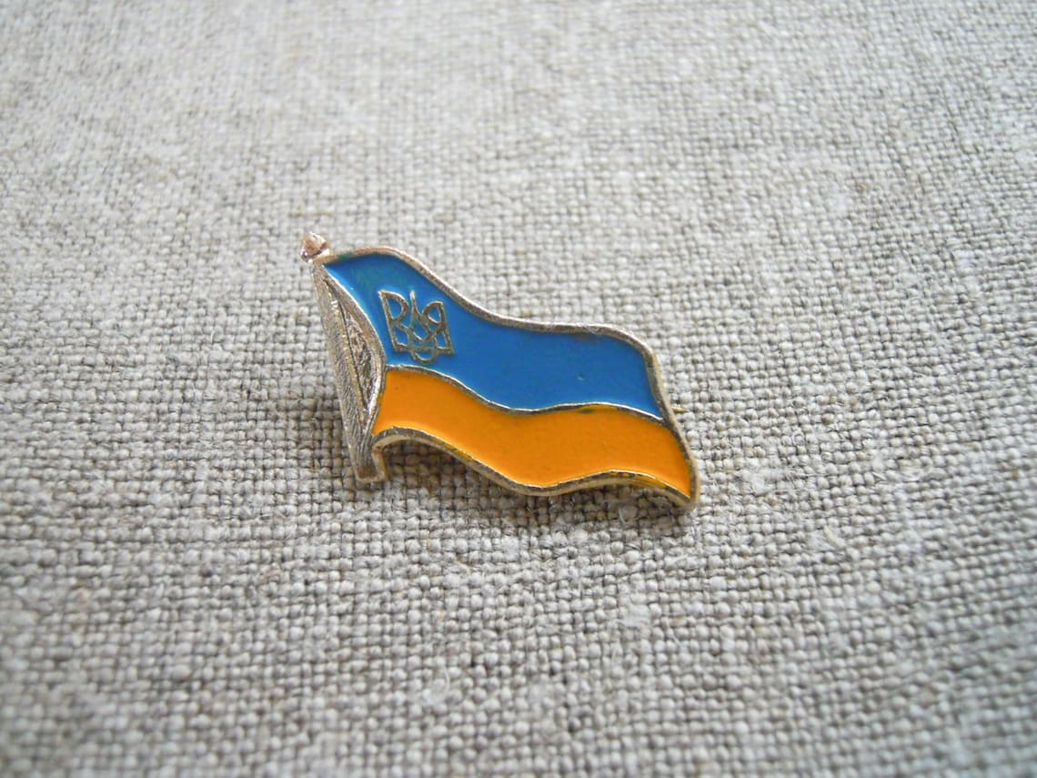 Badge Pin Metal Enamel Badge Pin Ukrainian Flag - Etsy