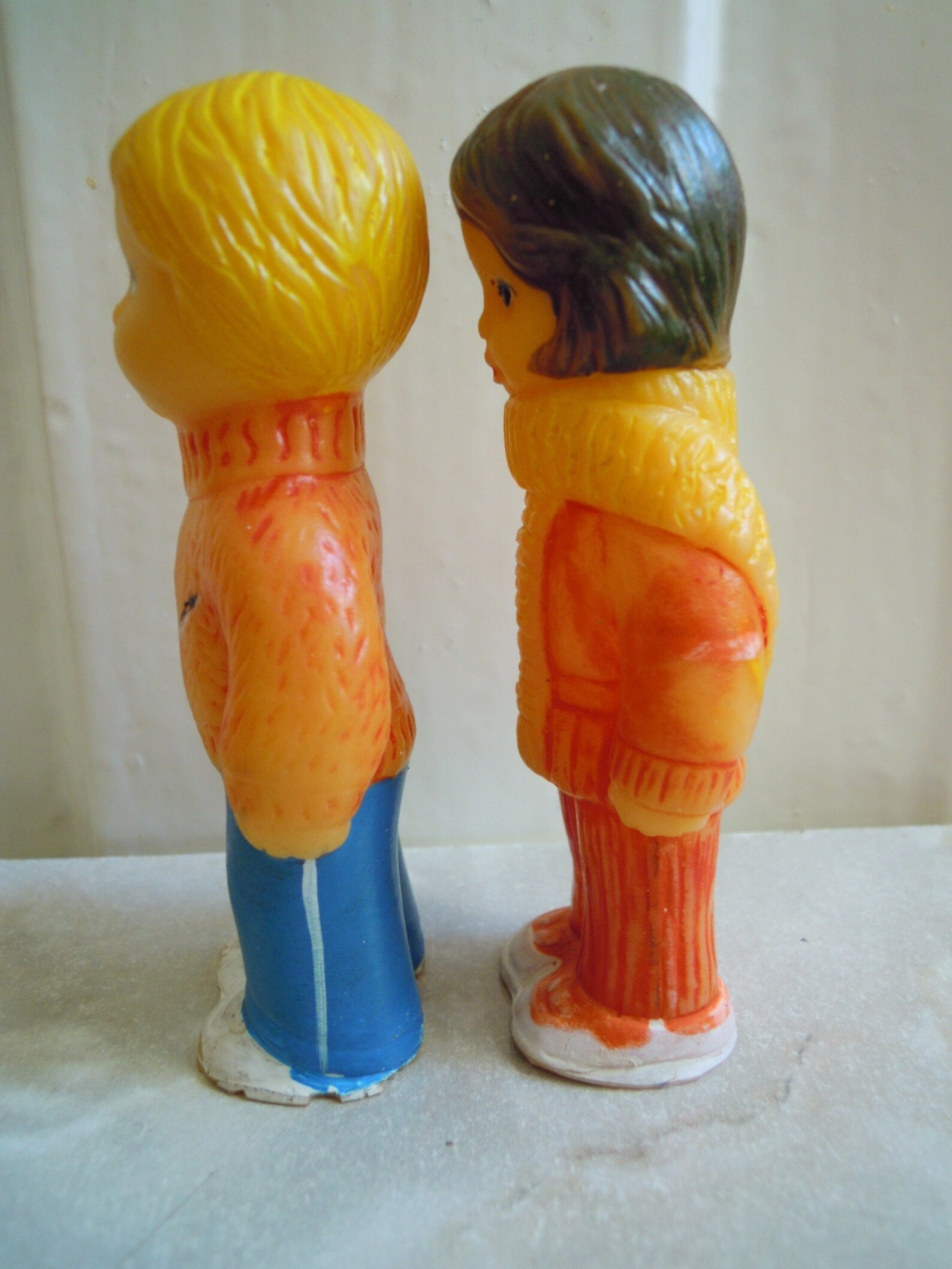 Rubber Toys Rubber Figurines Boy and Girl Children Set of - Etsy