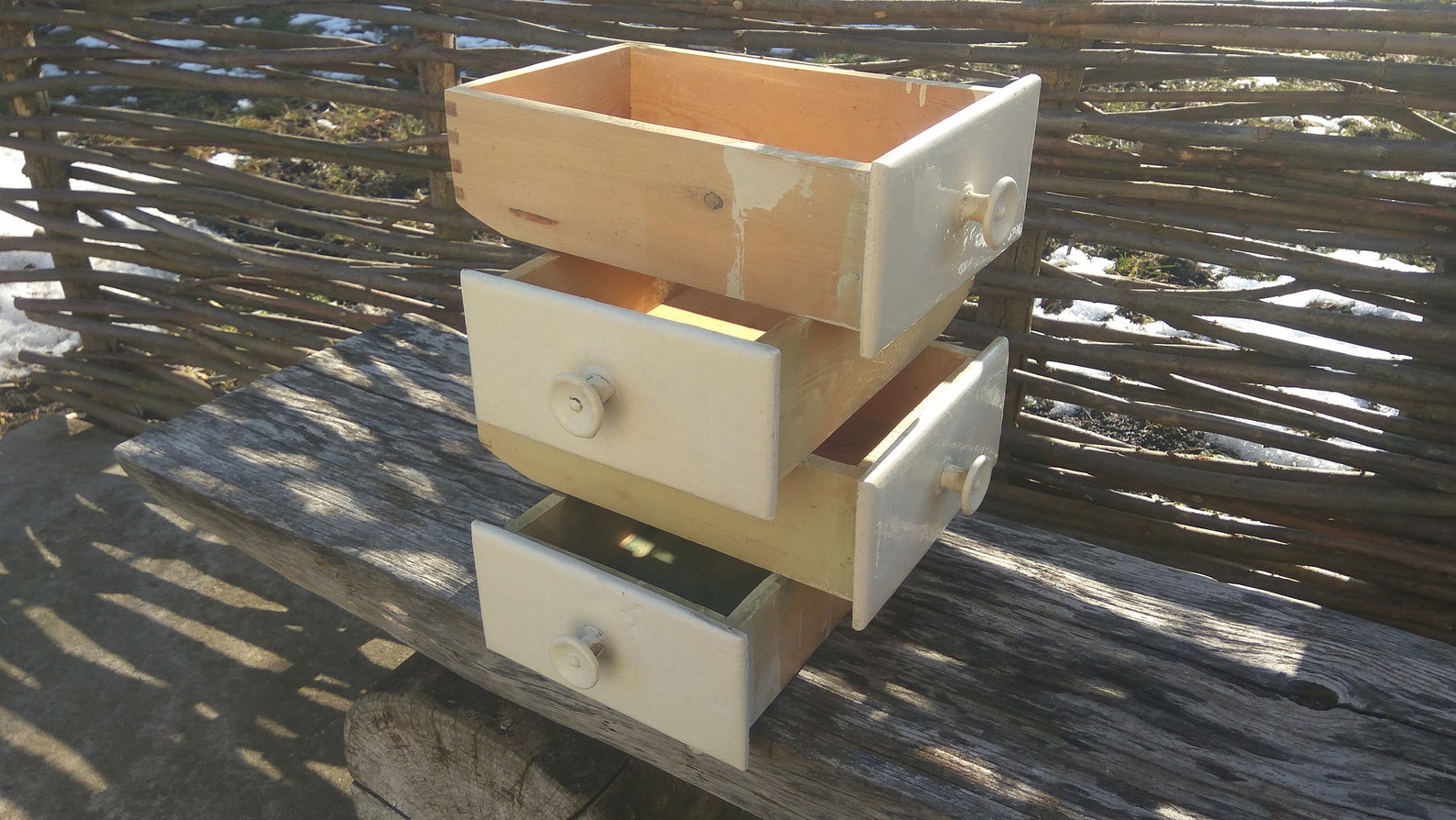 Wooden Drawers Wood Boxes Set of 4 Pieces Wooden Succulent | Etsy