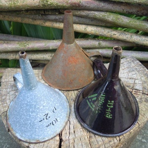 Metal Funnels Rust Funnel Antique Funnel Metal Enamel - Etsy