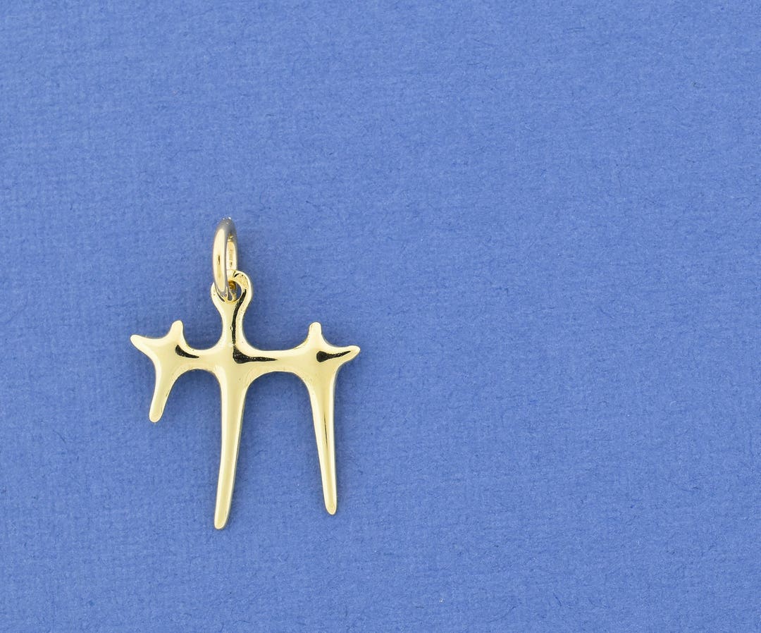 Tiny Chai Pendant, Solid 14k Gold Symbol of Life in Hebrew, Bat Mitzvah ...