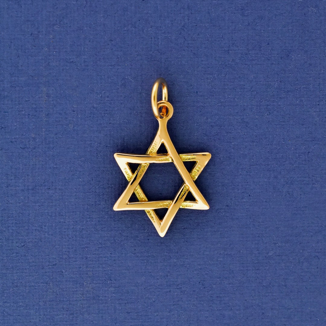 Petite Rose Gold Jewish Star, Solid 14k Classic Star of David, Magen ...