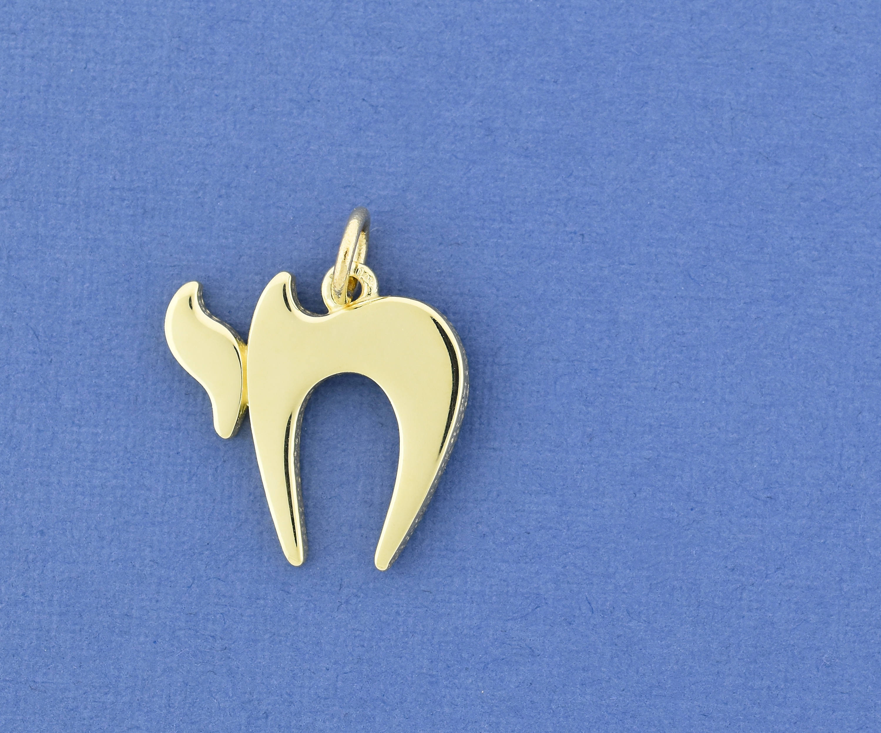 Modern Gold Chai Pendant Solid 14k Hebrew Symbol of Life for - Etsy