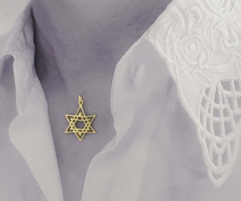 14k Star of David, Bar Mitzvah Gift Made in Israel, Solid Gold Magen ...