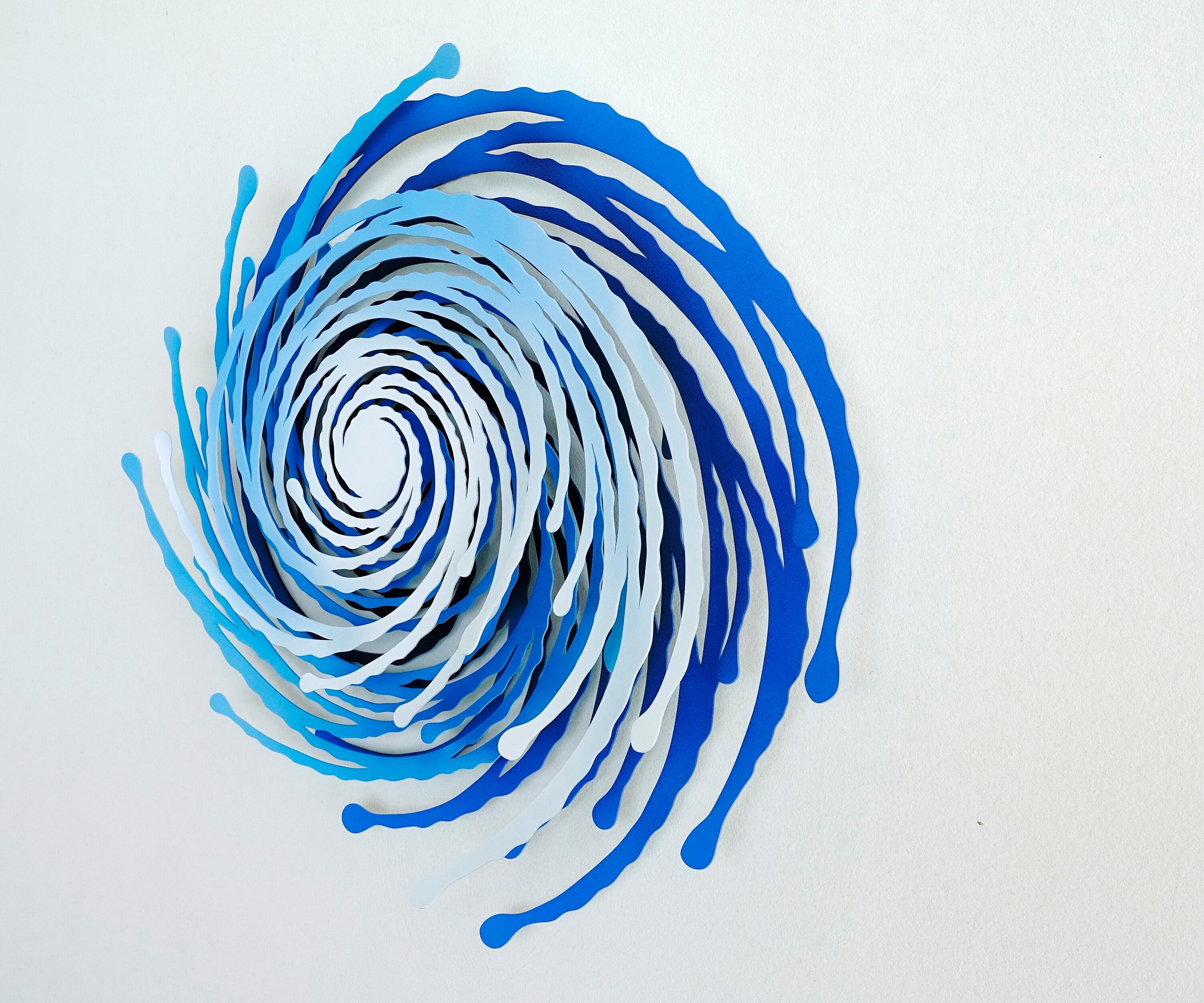 Multi Layer Spiral Design Wall Décor Blue Whirlwind Wall Art | Etsy