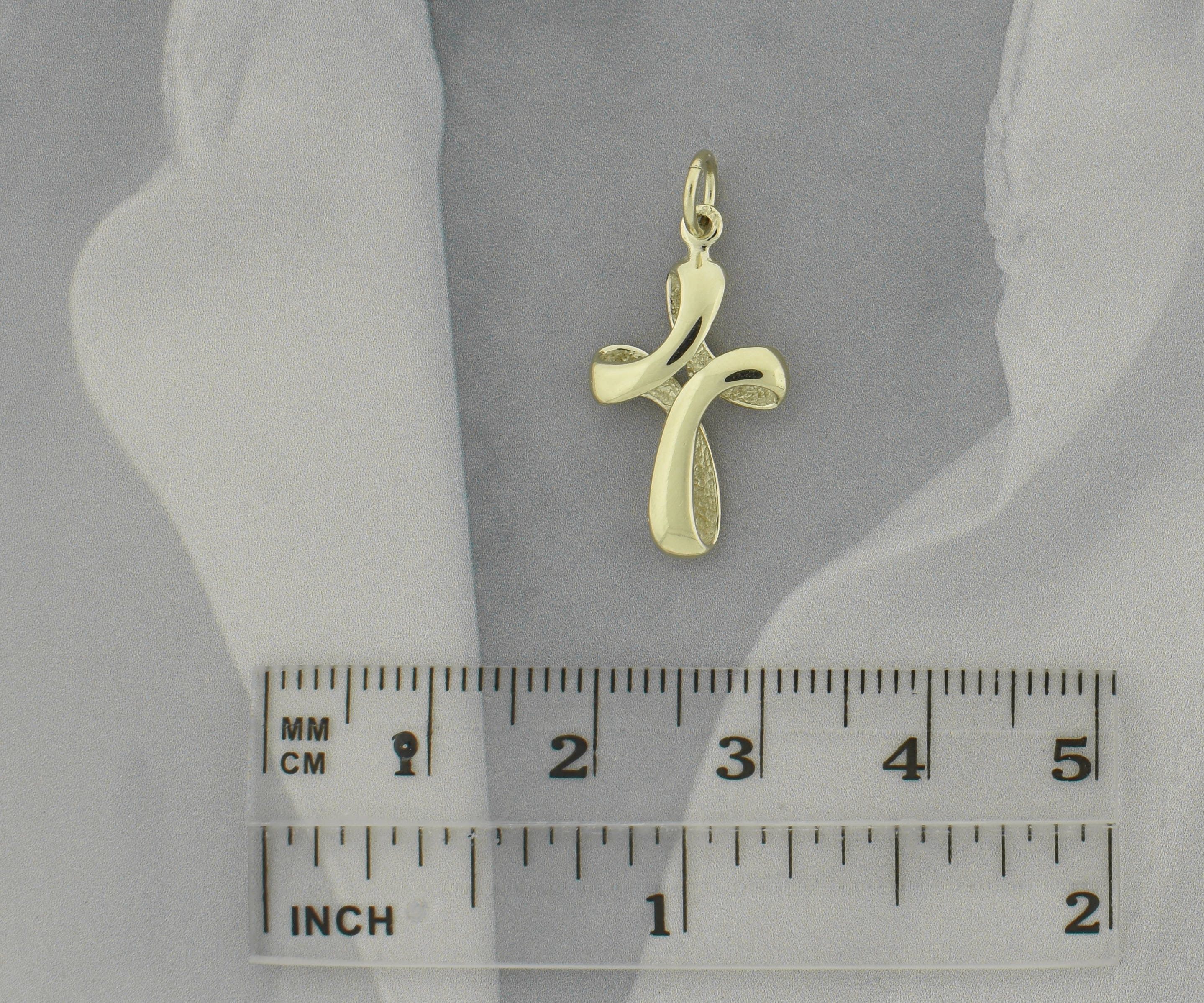 Dainty Gold Infinity Cross Pendant, Solid 14k, Unique Christian Jewelry ...