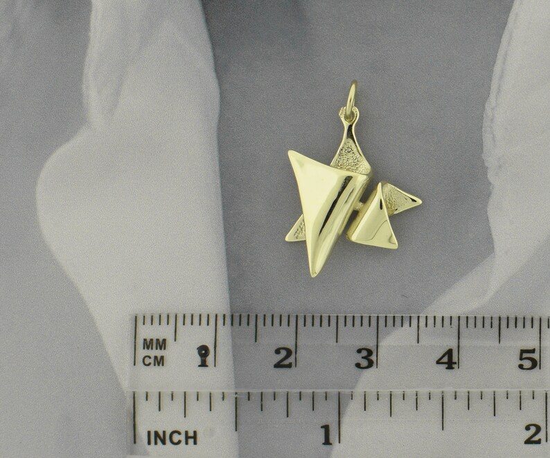 Gold Star of David Solid 14k Jewish Star Pendant Double | Etsy