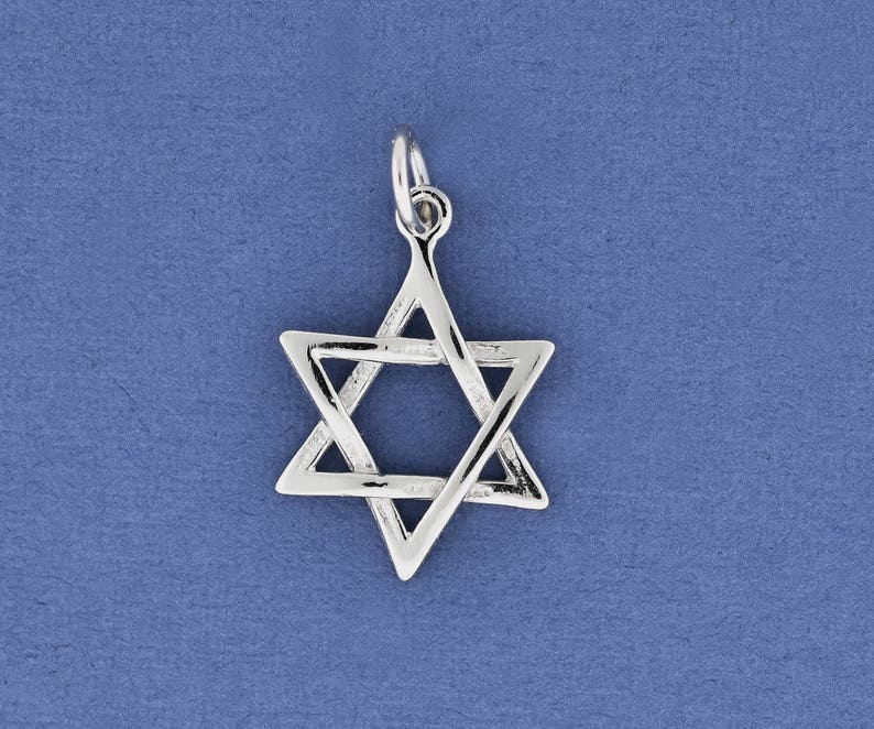 Petite White Gold Jewish Star Solid 14k Classic Star of - Etsy