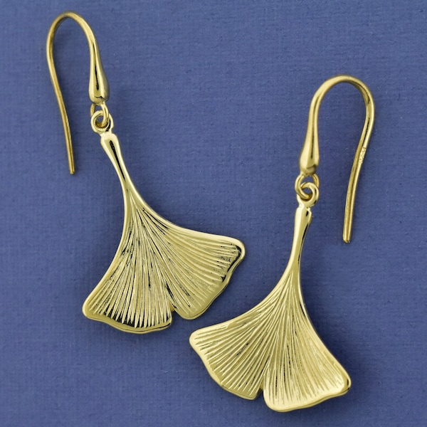 Ginkgo Leaf Earrings - Etsy