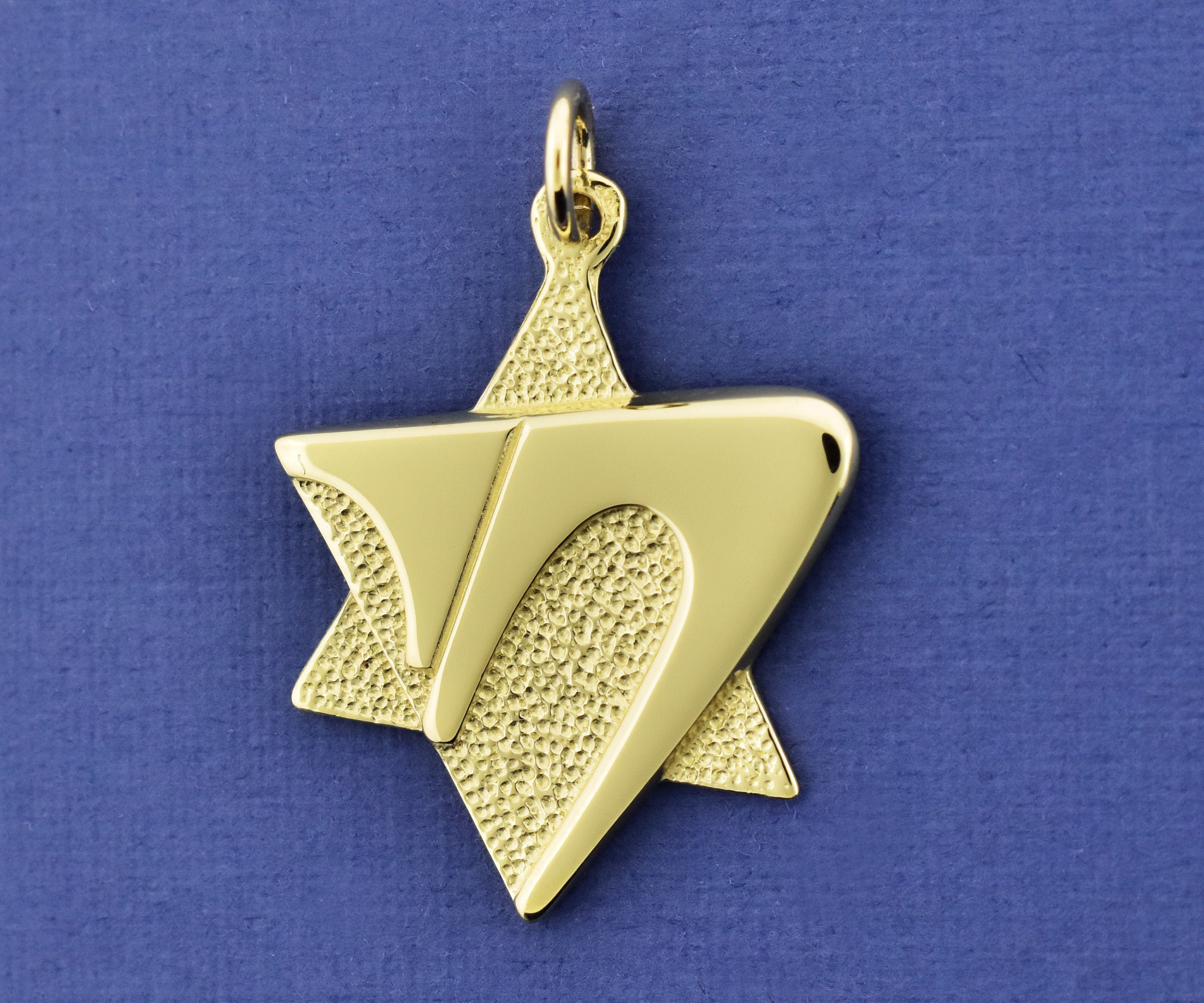 14k Star of David Chai Solid Gold Jewish Star Pendant Gold - Etsy UK